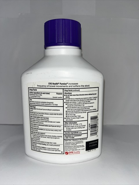CVS Health Purelax Powder Laxative 30 Once-daily Doses 17.9 for sale ...