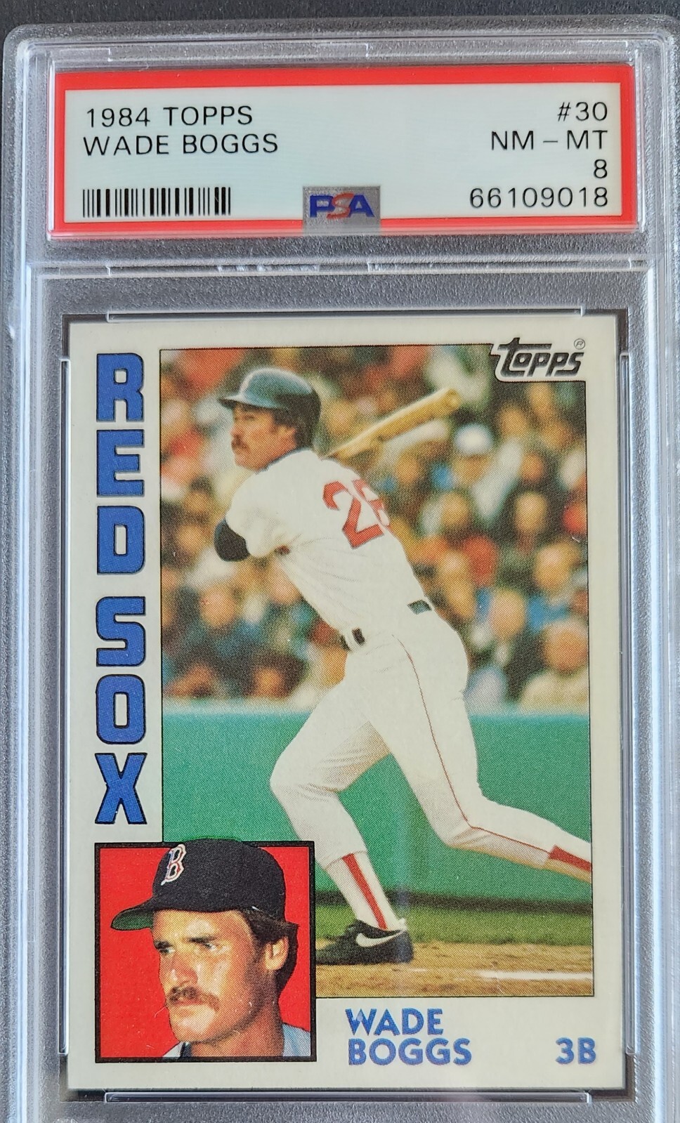 WADE BOGGS 1984 Topps Baseball Card RED SOX Yankees Rays HOF PSA 8 | eBay
