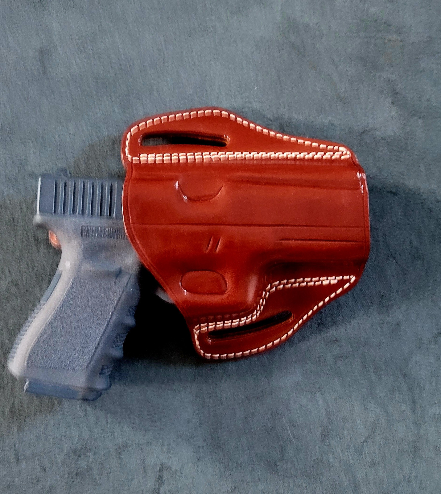 Armadillo Holsters Tan Leather Butterfly Belt Holster for Glock 19 (G6 ...