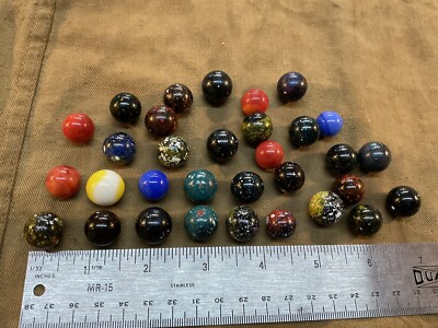 ORIGINAL ANTIQUE MARBLE LOT WITH MANY SPECKLED / GALAXY MARBLES | eBay