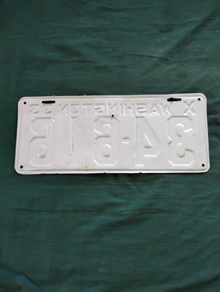 1933 Washington License Plate - "34 616" X WASHINGTON 33 | eBay