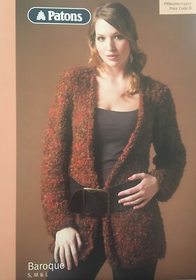 Patons Ladies Belted Long Cardigan KNITTING PATTERN 3507 - 32-42” | eBay UK