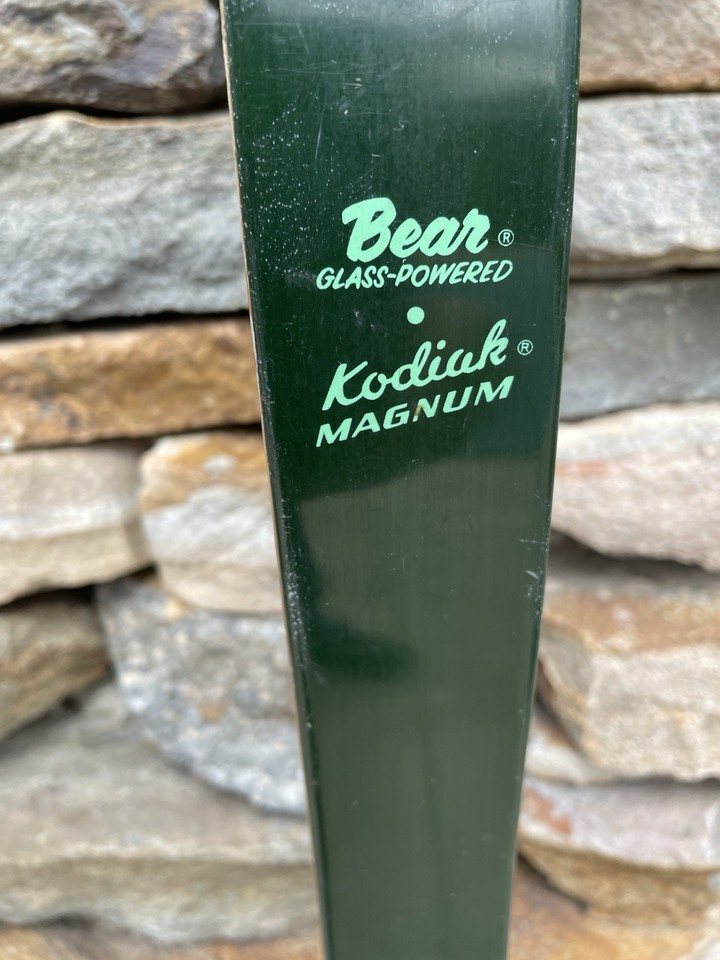 Bear Kodiak Magnum Recurve Bow Glass-Powered 50# New 58” String Nice ...