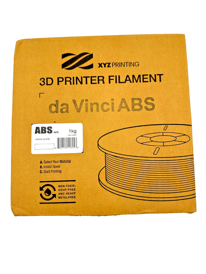 XYZ ABS Printing Filament For da Vinci 3D Printer WHITE 1000g 1 KG 1 ...
