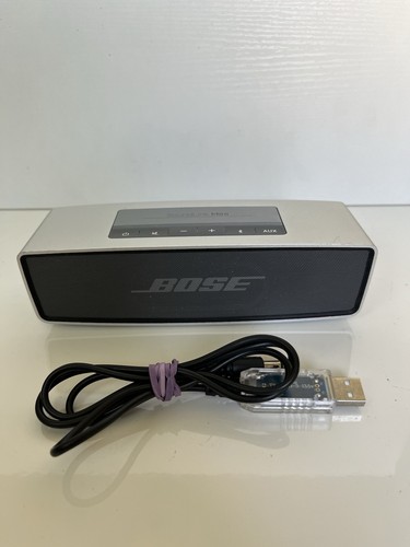 Bose SoundLink Mini Silver Bluetooth Portable Speaker TESTED WORKING ...