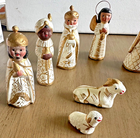 Vintage Mexican Folk Art Pottery Nativity Scene 13-Piece Set | eBay