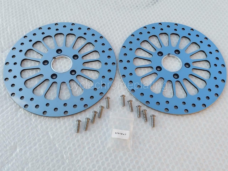 DNA 11.5" Super Spoke Front Rear Brake Rotors, Harley Softail Dyna ,w ...