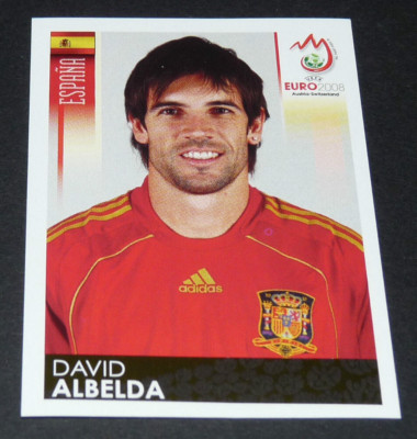N°423 DAVID ALBELDA ROJA ESPAGNE ESPAÑA PANINI FOOTBALL UEFA EURO 2008 ...