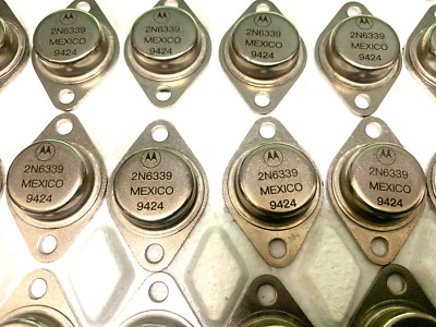 10 Pieces 2N6339 Original Transistor TO3 ECG327 NTE327 NPN 120 V 25 A ...