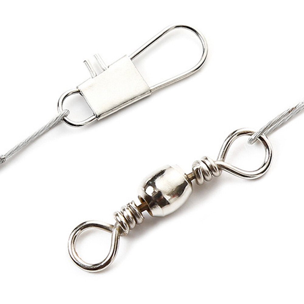 20pcs Anti-bite Fishing Line Lure Trace Rope Wire Leash Swivel (Green ...