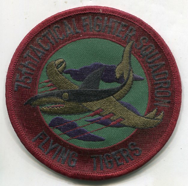 Vintage USAF Air Force 75th Tactical Fighter Squadron Flying Tigers ...