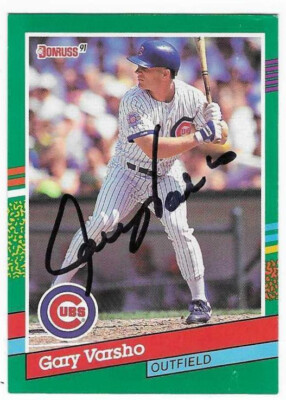 GARY VARSHO 1991 DONRUSS AUTOGRAPHED SIGNED # 671 CHICAGO CUBS | eBay