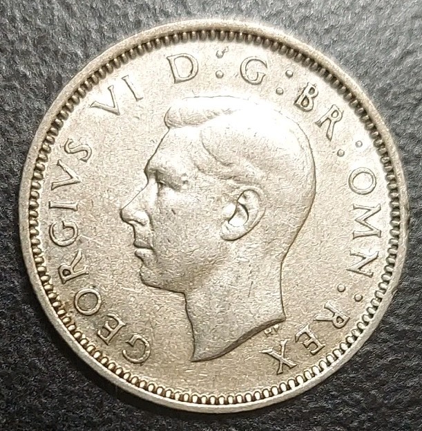 1942 GREAT BRITAIN 6 PENCE SIXPENCE SIX SIXPENCE SILVER XF+ COIN KGV KM ...