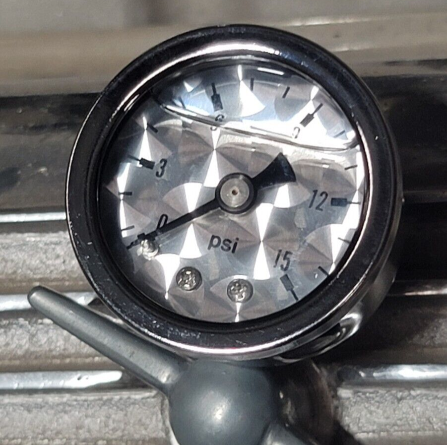 MOONeyes Direct fit 15lb PRESSURE GAUGE Liquid Filled DRAG RACING Hot ...