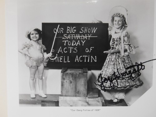 RARE !! LITTLE RASCALS OUR GANG AUTOGRAPHED PHOTO WITH JOY WURGAFT LOT ...