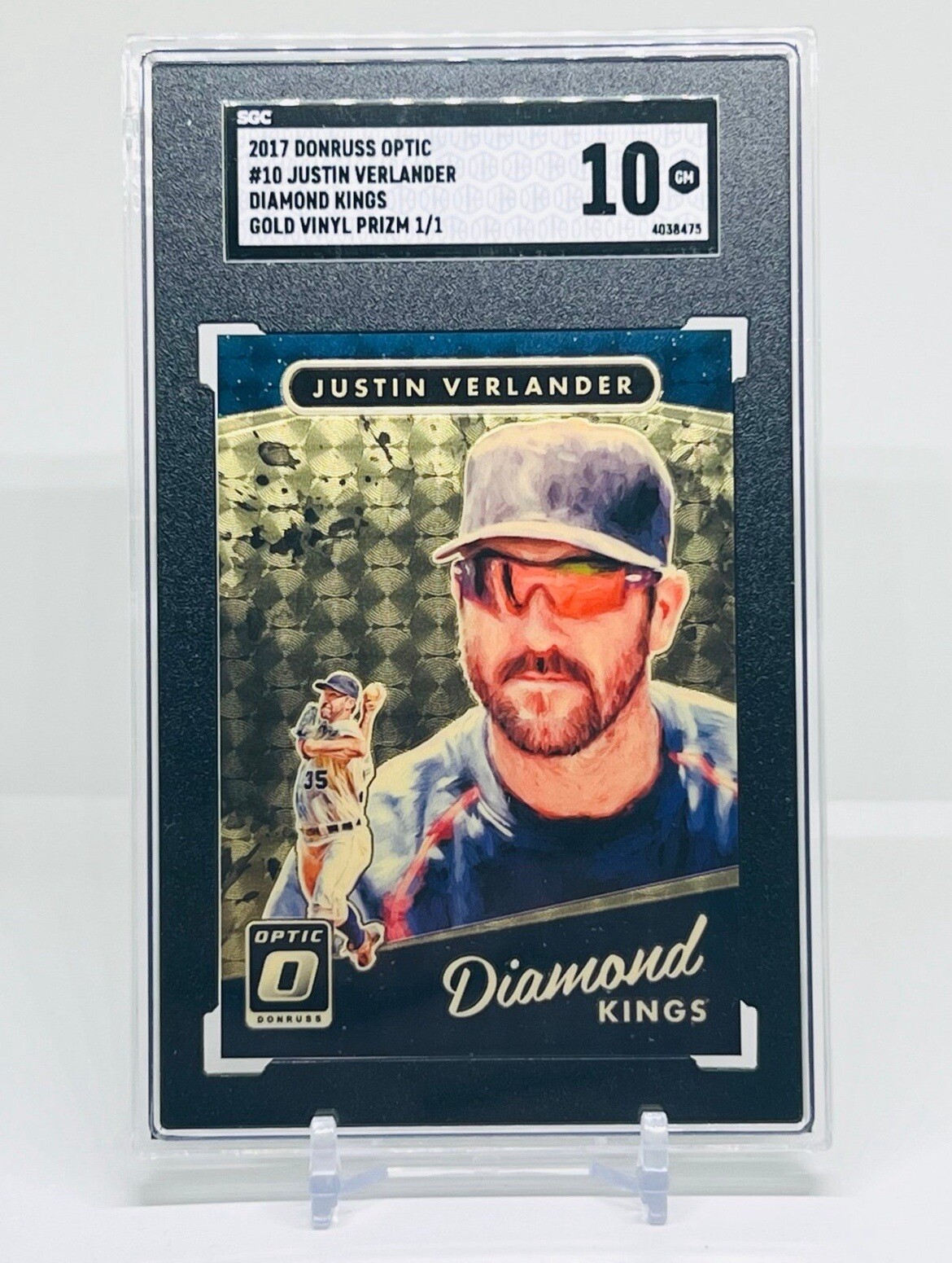 2017 Panini Donruss Optic Justin Verlander Superfractor 1/1 SGC 10 ...