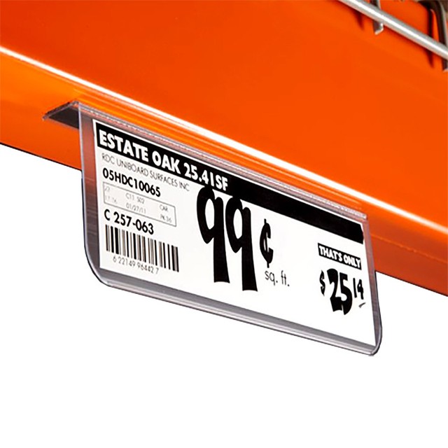 Pallet Rack Wide Span Shelf Metal Beam Flip Up Adhesive Sign Holder 7.5 ...