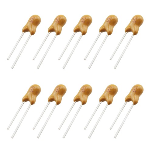 10PCS Inline Tantalum Capacitor 35V-2.2uf Unidirectional Conductivity ...