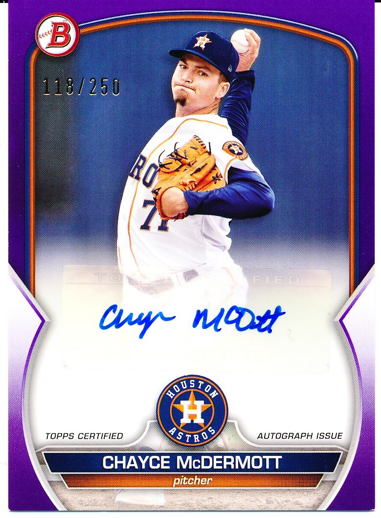 2023 Bowman Baseball CHAYCE McDERMOTT #PPA-CMT Auto - Houston Astros | eBay