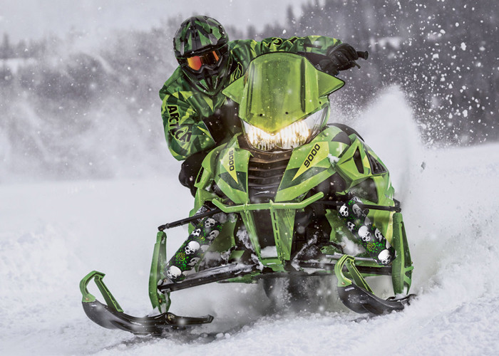 Green Skull Arctic Cat Sled Shock Protector Covers Snowmobile (Set of 2 ...