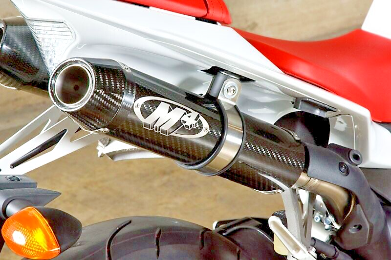 M4 Undertails Slip-On w/ Carbon Fiber Canisters 2009-14 Yamaha R1 ...