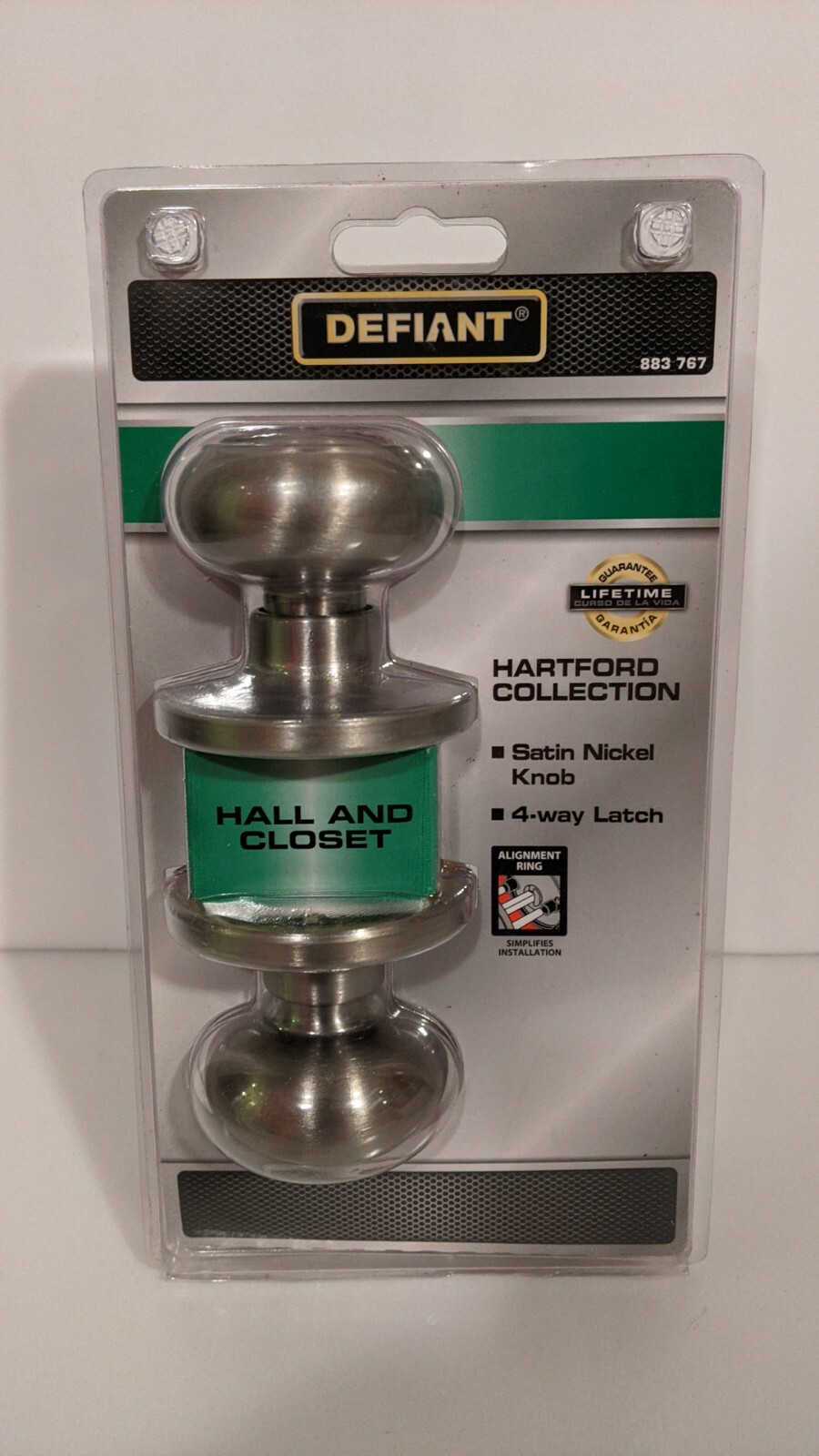 Defiant Hall & Closet Door Knob - Non-Locking Interior 883-767 Satin ...