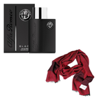 Perfume for Men Alfa Romeo Black EDT 125ml Scarf Set Gift Original ...