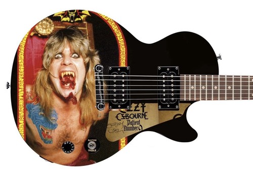 Ozzy Osbourne Signed Custom Speak Of The Devil Epiphone Les Paul Guitar ...