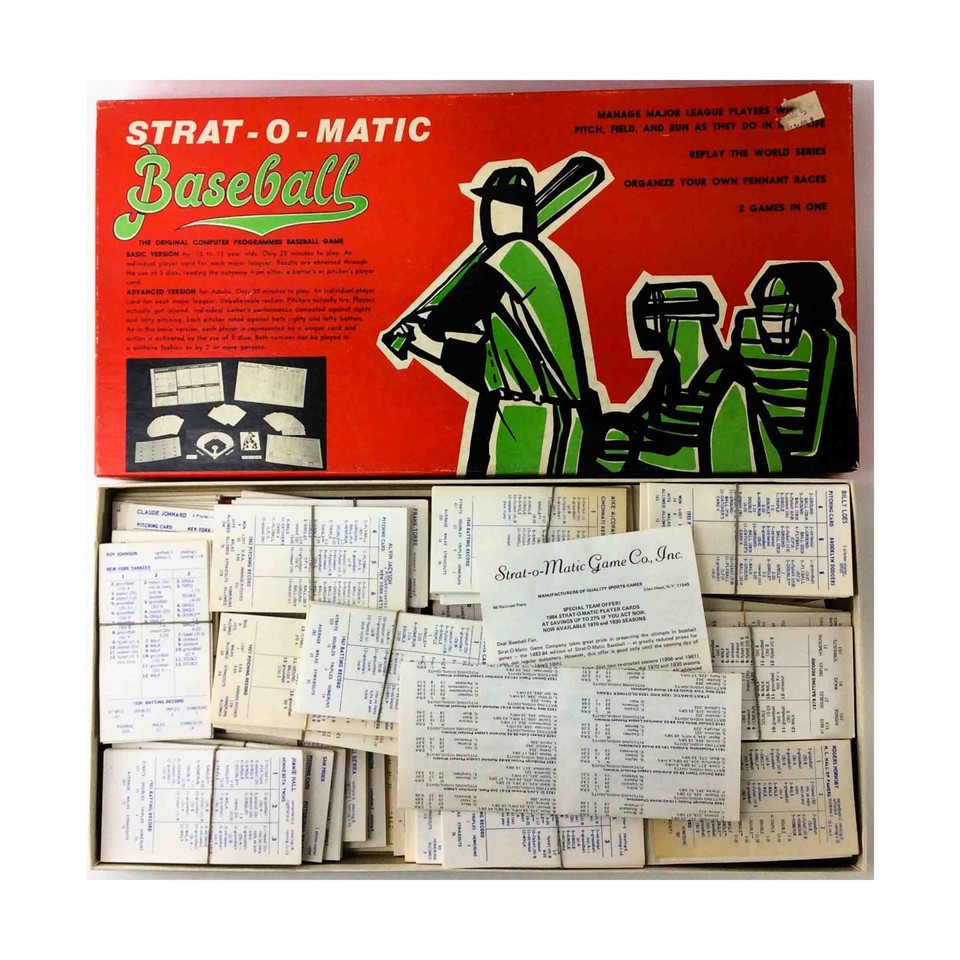 Strat-O-Ma Baseball Strat-O-Matic Baseball Collection #1 - 2 Games + 5 ...