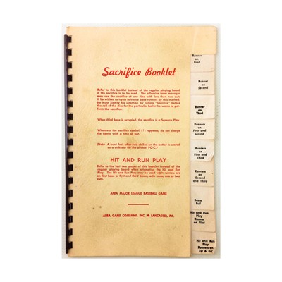 APBA APBA Baseball Supplies Sacrifice Booklet VG | eBay