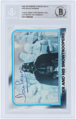 David Prowse Star Wars Signed 1980 Topps #165 BAS Card - Steve Grad ...