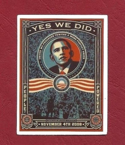 Sticker Aufkleber "Yes We Did" Hochglanz-Optik | eBay.de