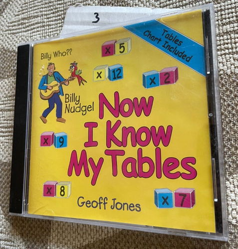 GEOFF JONES CD - NOW I KNOW MY TABLES. WITH TABLE CHART. BILLY NUDGEL ...