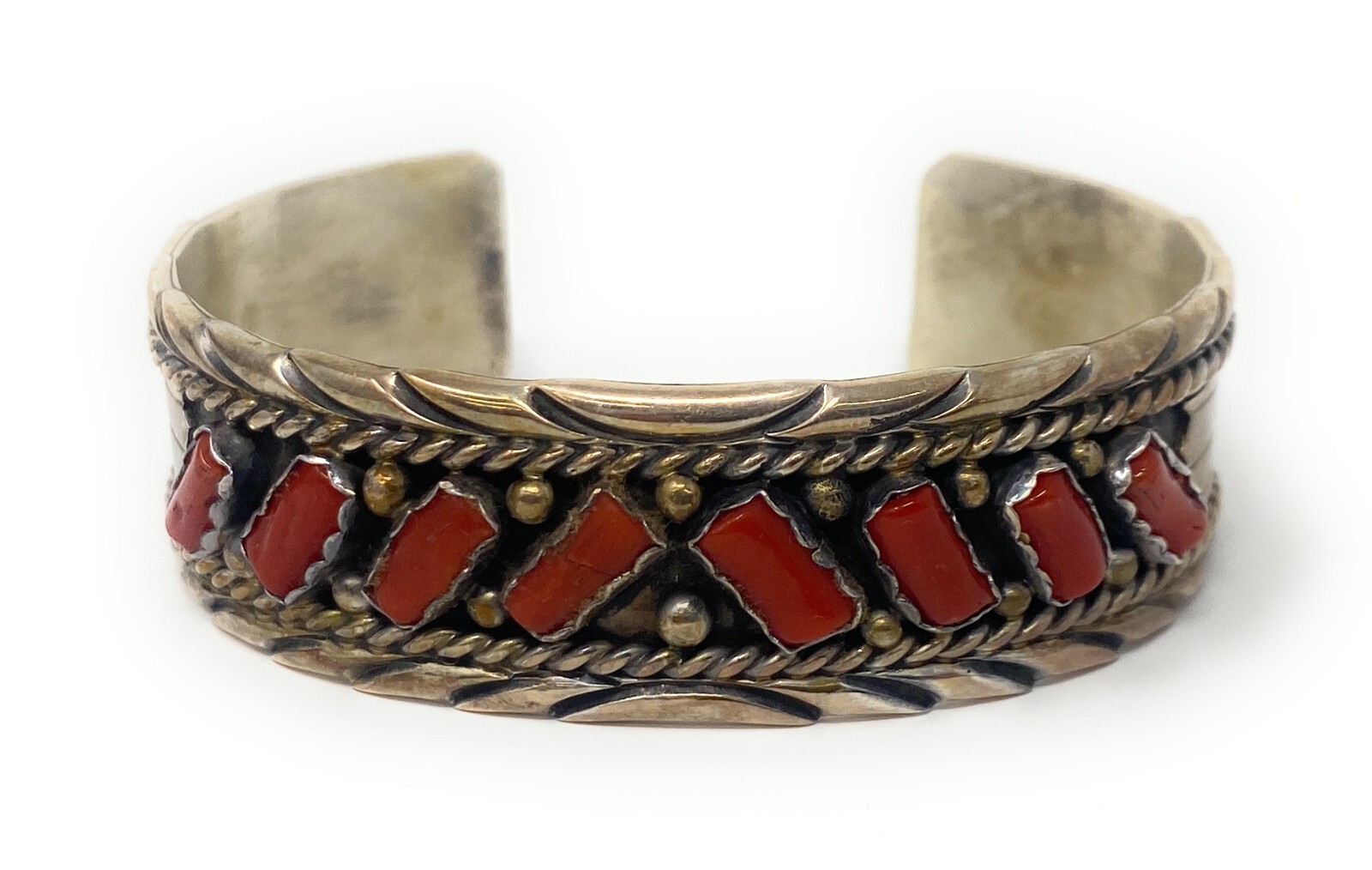Roy Begay Native American Inspired Red Agate 925 Sterling Silver Cuff ...