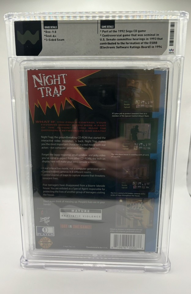 Night Trap (Sega CD, Limited Run) WATA Graded 9.8 Seal A+ Brand New ...