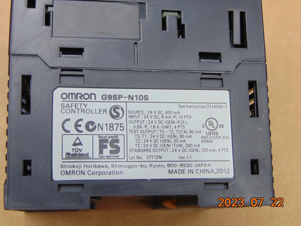 Omron G9SP-N10S Programmable Safety Controller 10 In 4 Out PNP 24VDC | eBay