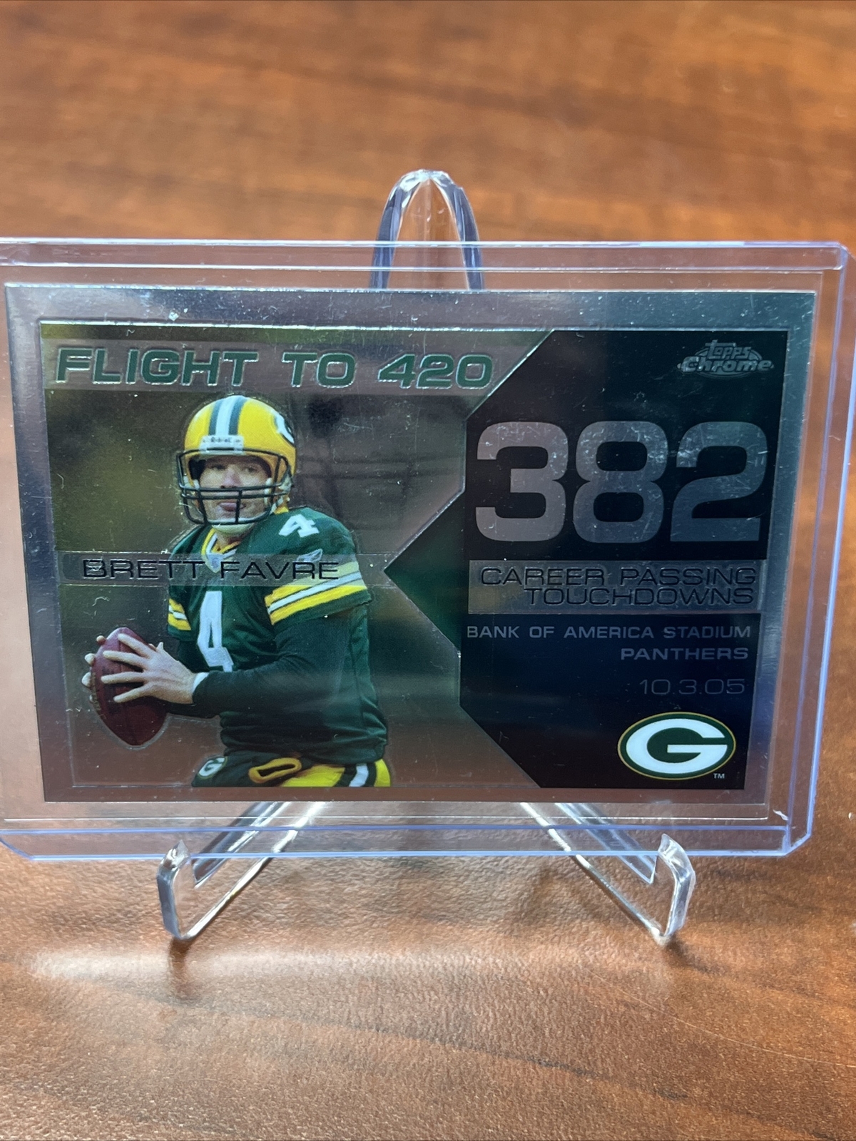 2008 Topps Chrome Brett Favre Flight to 420 - #BFC-382 - Green Bay ...