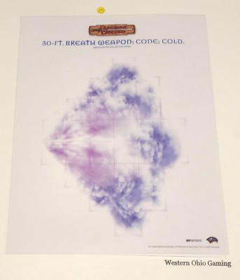 Dungeons & Dragons 30-Ft. Breath Weapon Cone Cold Overlay Template NEW ...
