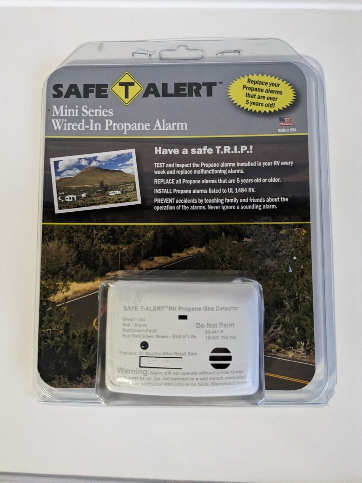 Safe T Alert Mini Series Wired-In Propane Alarm RV Gas Detector 20-441 ...