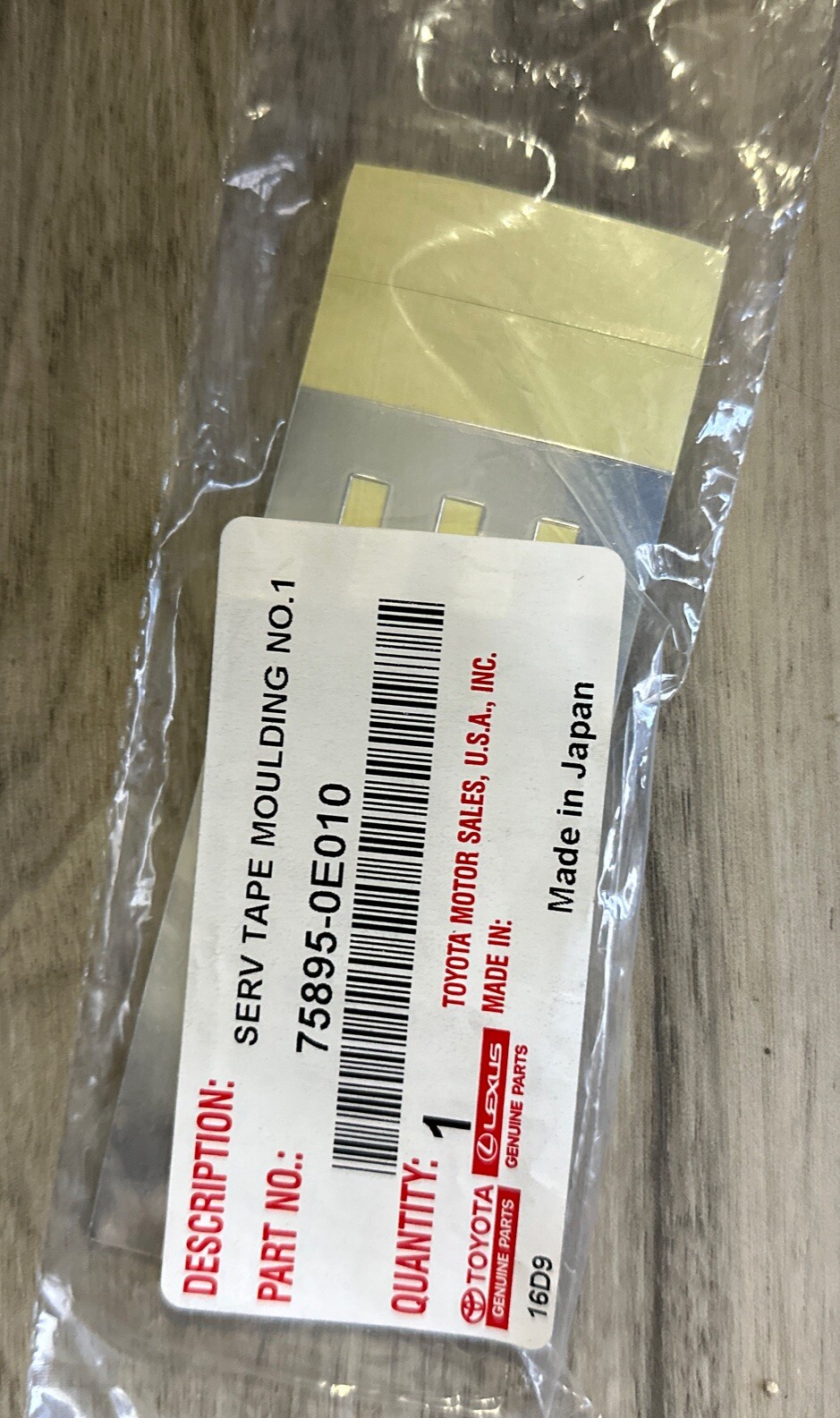 Toyota 758950E010 Genuine OEM Side Retainer Tape for sale online | eBay