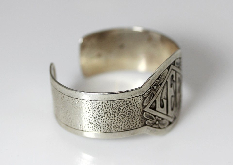 Beautiful Vintage Sterling Silver LEE Cuff Bracelet with Flowers 6 ...