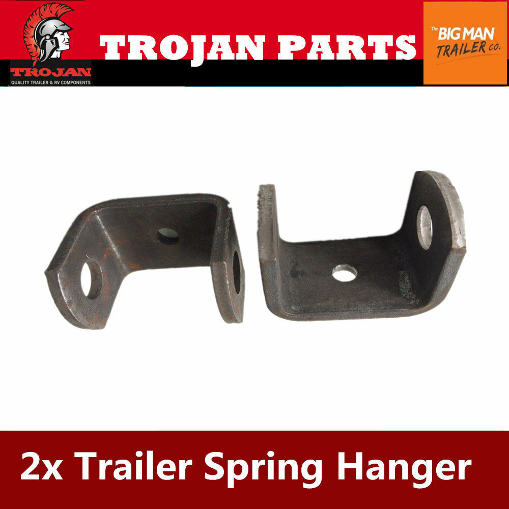 TROJAN SPRING HANGERS Suit Width 45mm Bolt Diameter 16mm Bolt Trailer ...