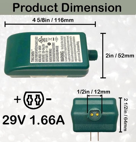 Power Supply TS-48W29V Class 2 Transformer 29V 1.66A 48W Raintight IP44 ...