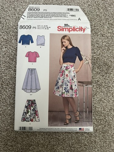 Simplicity Sewing Pattern 8609 Misses Skirt and Knit Top, Sizes 12-20 ...