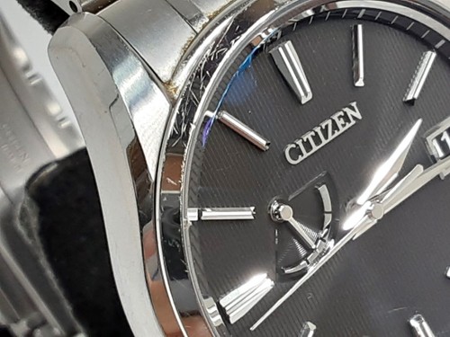 The Citizen Eco Drive Date Aq1020-51A A010-T018963 Ti Black Dial 37mm ...