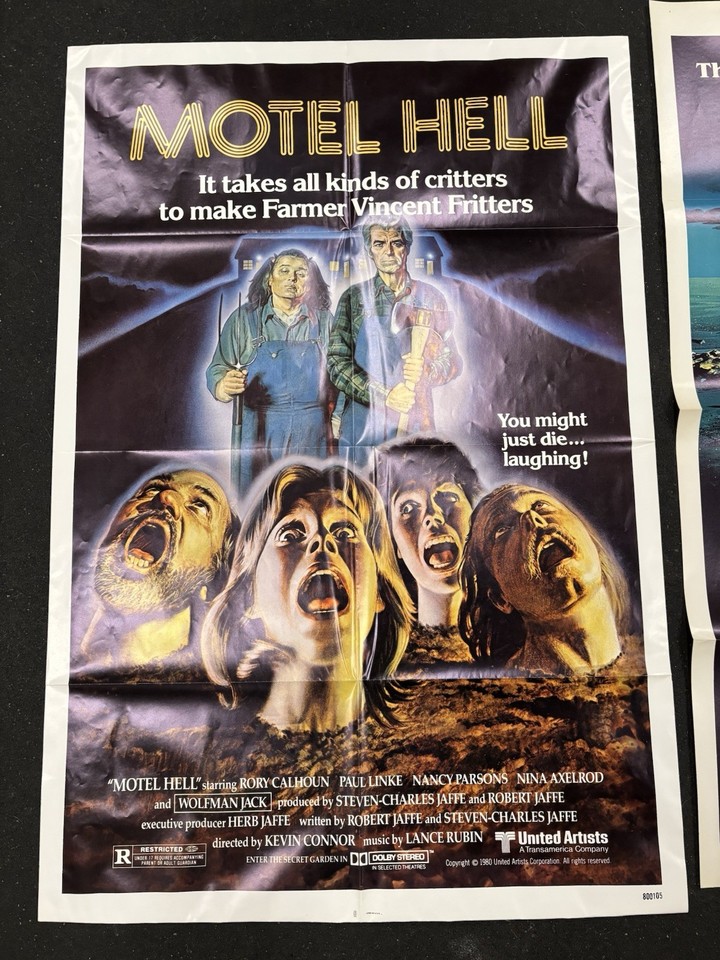 Horror One Sheet Poster Lot Motel Hell Dead And Buried The Bat | eBay