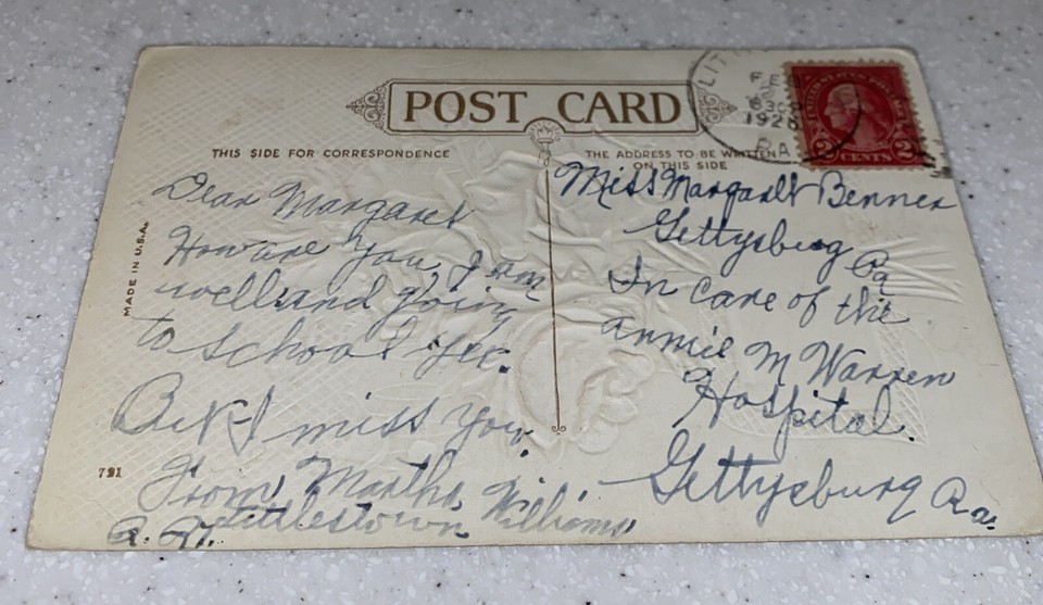 Greetings From a Dear Friend Postcard Old Vintage Embossed Souvenir PC ...