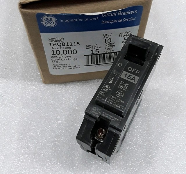 THQB1115 GENERAL ELECTRIC 1POLE 15AMP 120V CIRCUIT BREAKER for sale ...