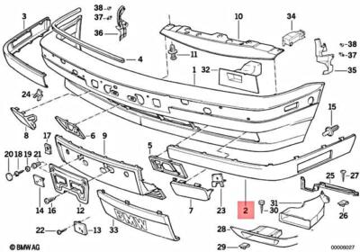 Genuine BMW M5 E34 518i 520i 524td 525i 525ix Rubber Strip Left ...