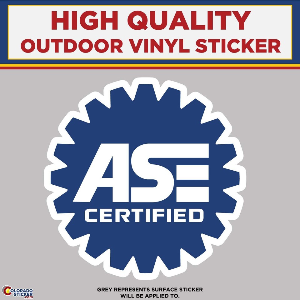 ASE Certified Mechanic Logo, High Quality Vinyl Stickers | eBay